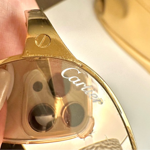 Cartier | Accessories | Authentic Cartier Sunglasses 24k Gold With 24k ...